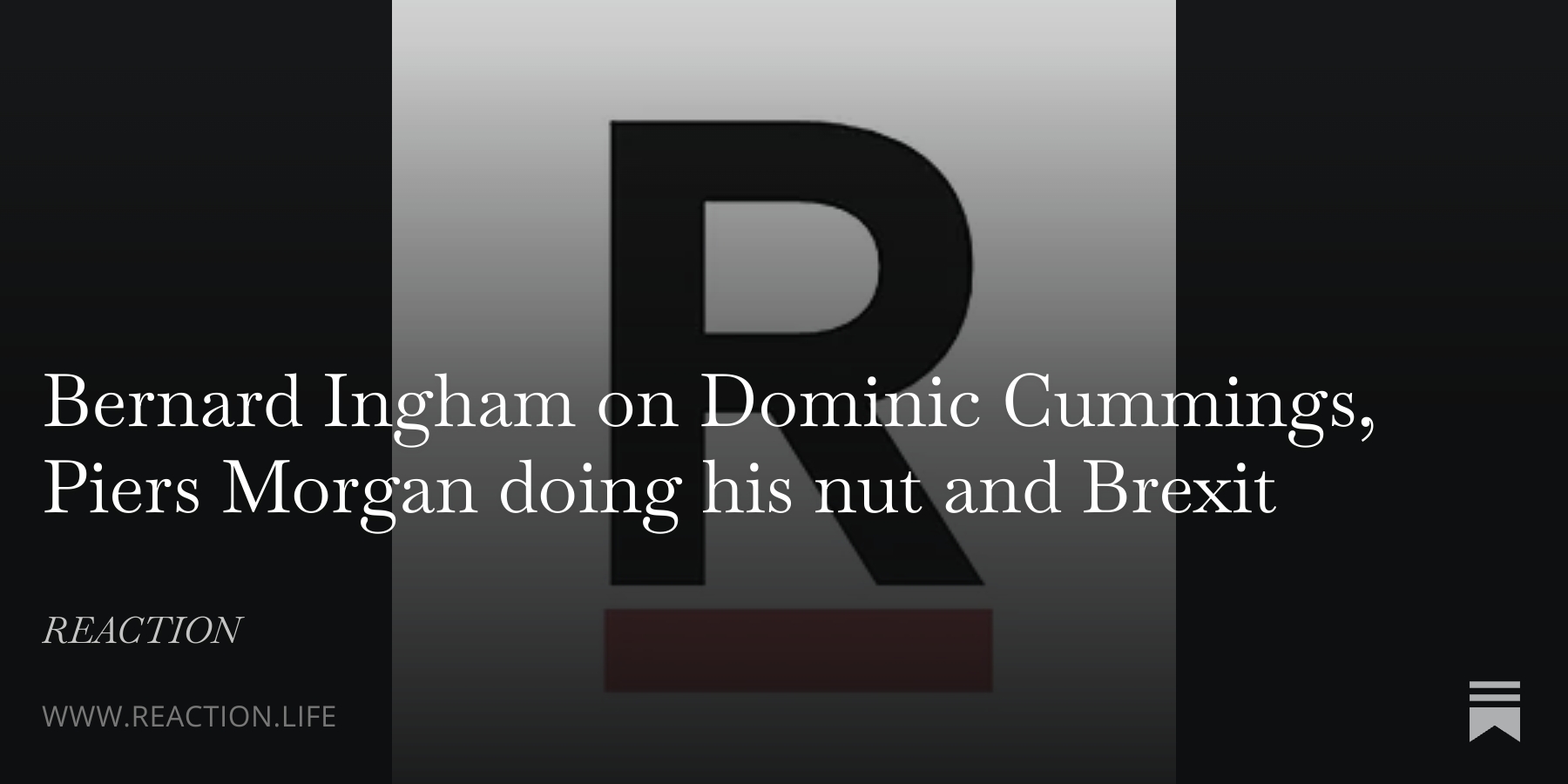 Bernard Ingham on Dominic Cummings, Piers Morgan doing his nut and Brexit